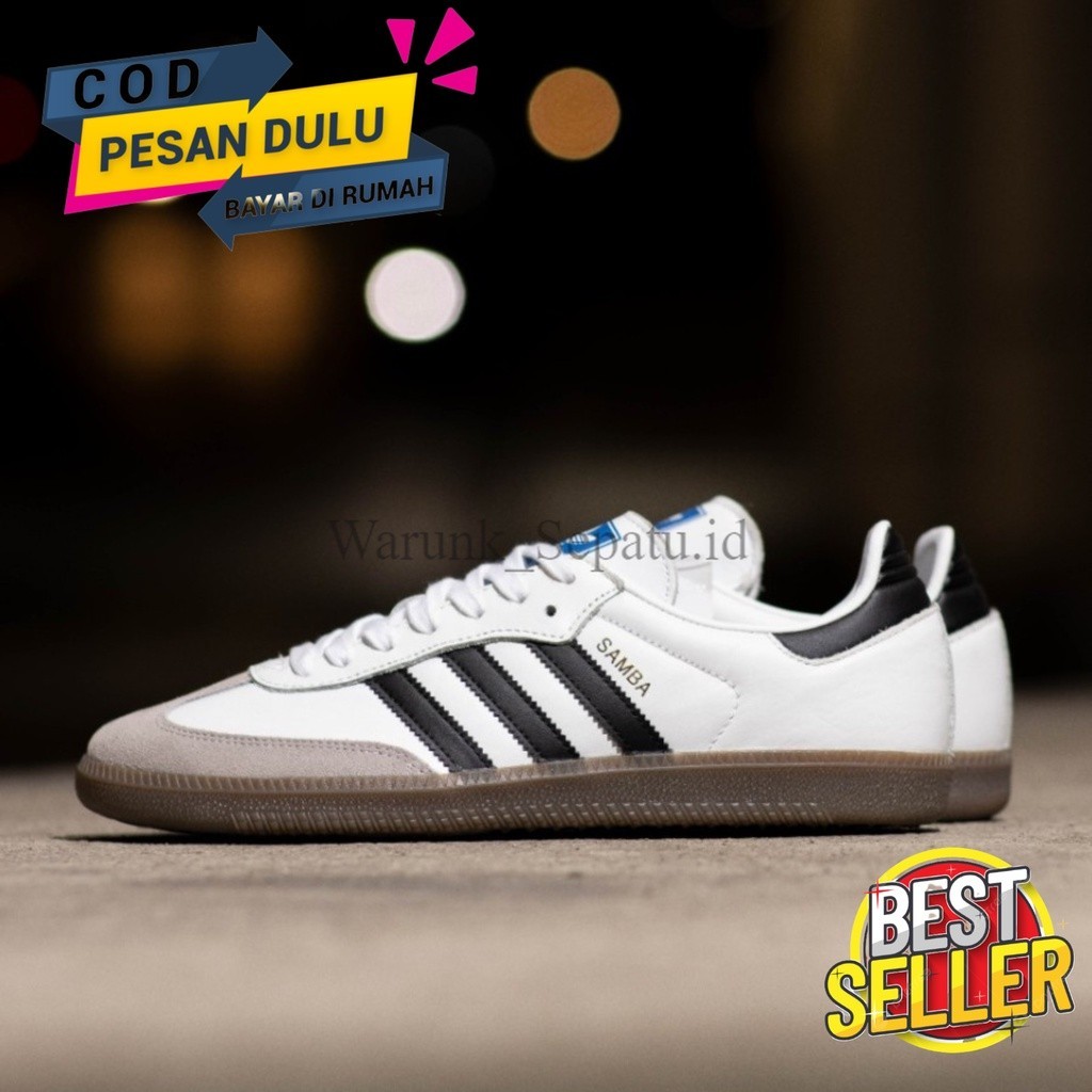 Jual Sepatu Casual Adidas Samba Og Clasic White black BNIB Quality ...