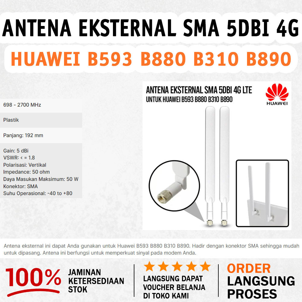 Jual Antena Eksternal Mudah Digunakan Konektor SMA 5dBi 4G LTE Untuk ...