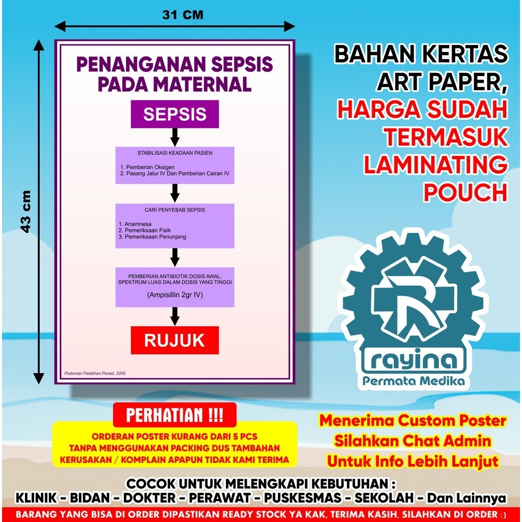 Jual Poster Penanganan Sepsis Pada Maternal | Shopee Indonesia