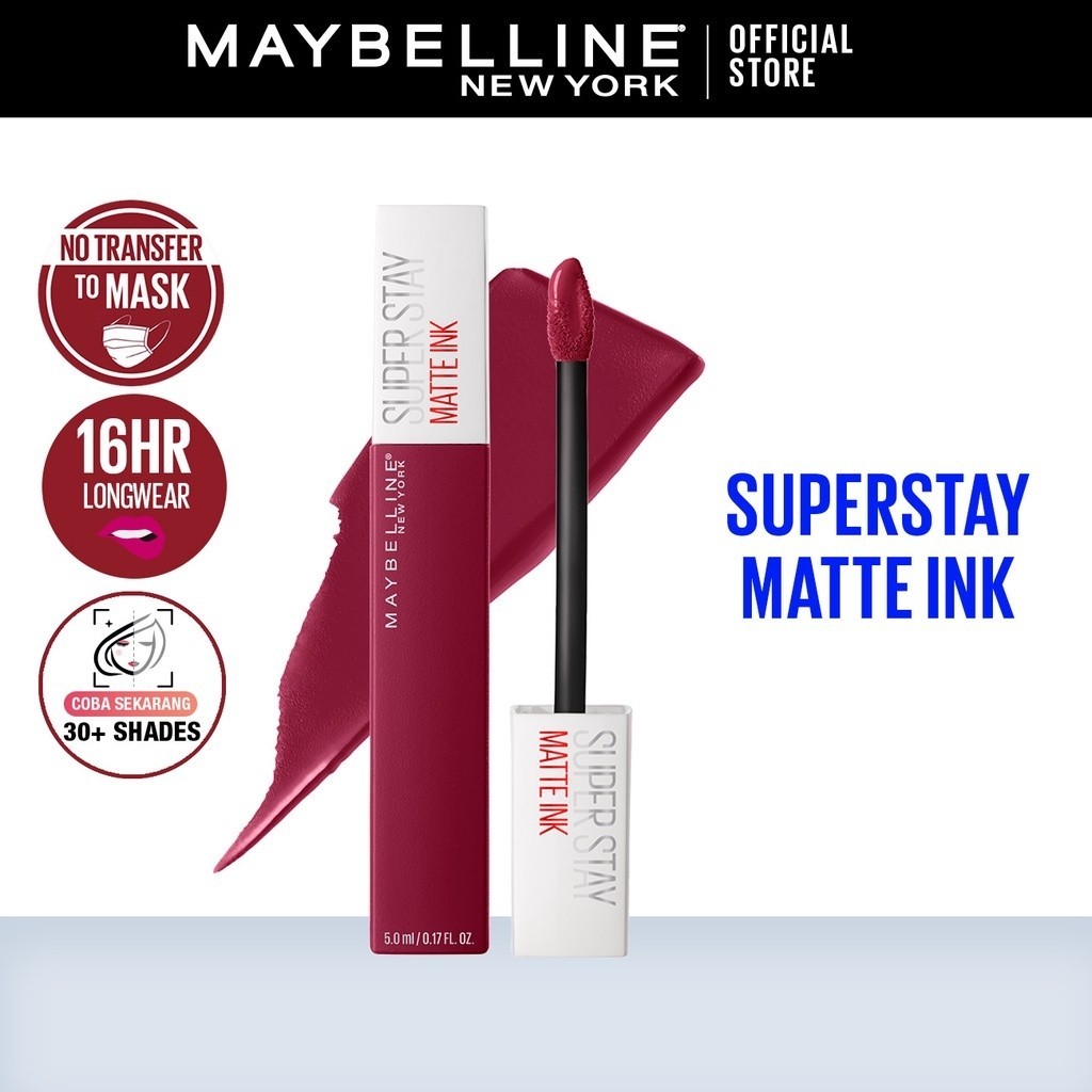 Jual Lipstik nomor satu Maybelline Super Stay Matte Ink Lipcream CITY ...