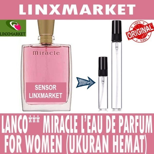 Jual ORIGINAL MIRACLE L'EAU DE PARFUM EDP WOMEN - UKURAN HEMAT | Shopee ...