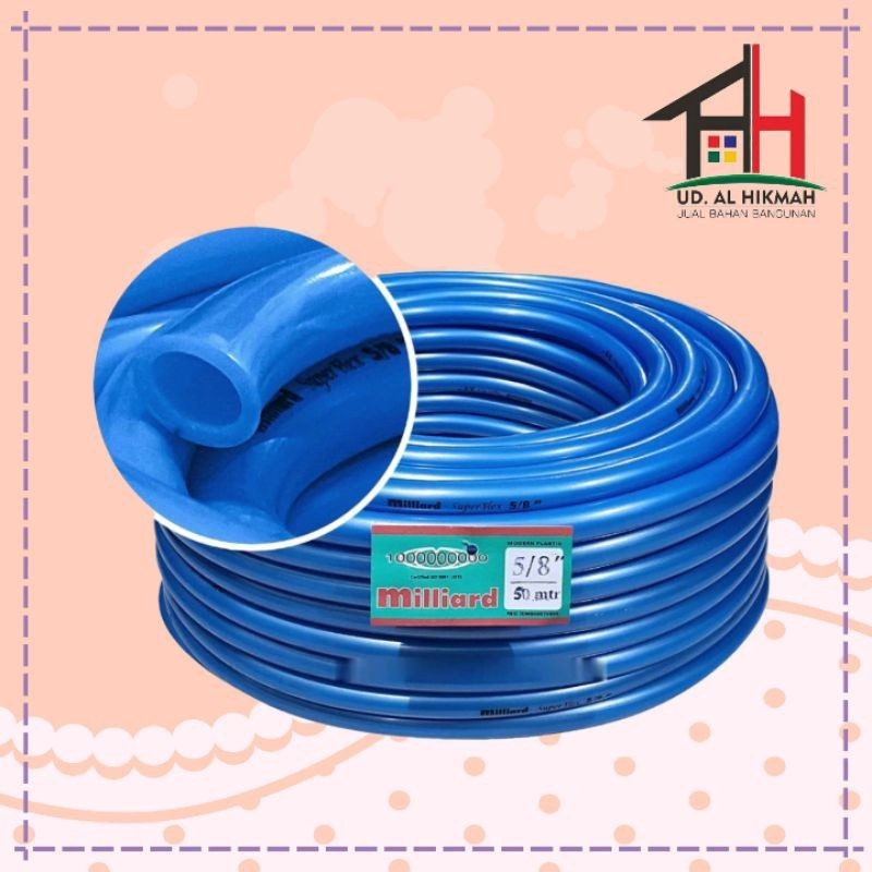 Jual SELANG AIR MILLIARD SUPERFLEX 5/8 INCH METALIK METERAN ( PER 1 METER ) | Shopee Indonesia