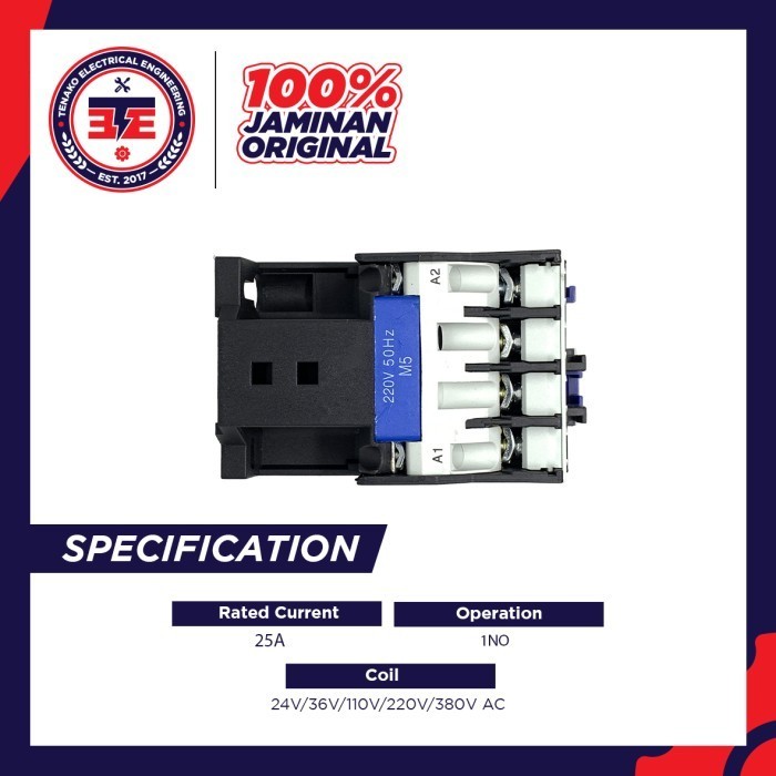 Jual Contactor CJX2-2510 Kontaktor 25A Kapasitas 25 Amper - 380V AC | Shopee Indonesia