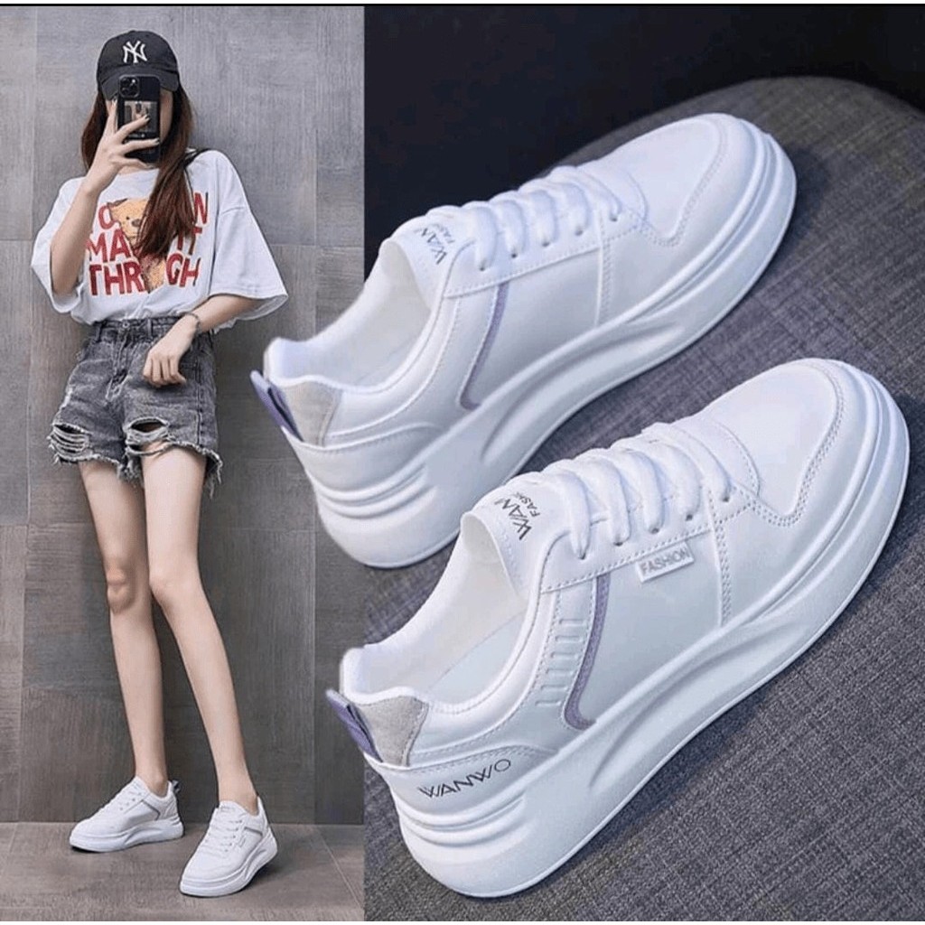 Jual Sneakers putih wanita korea Wanwoo Series | Shopee Indonesia
