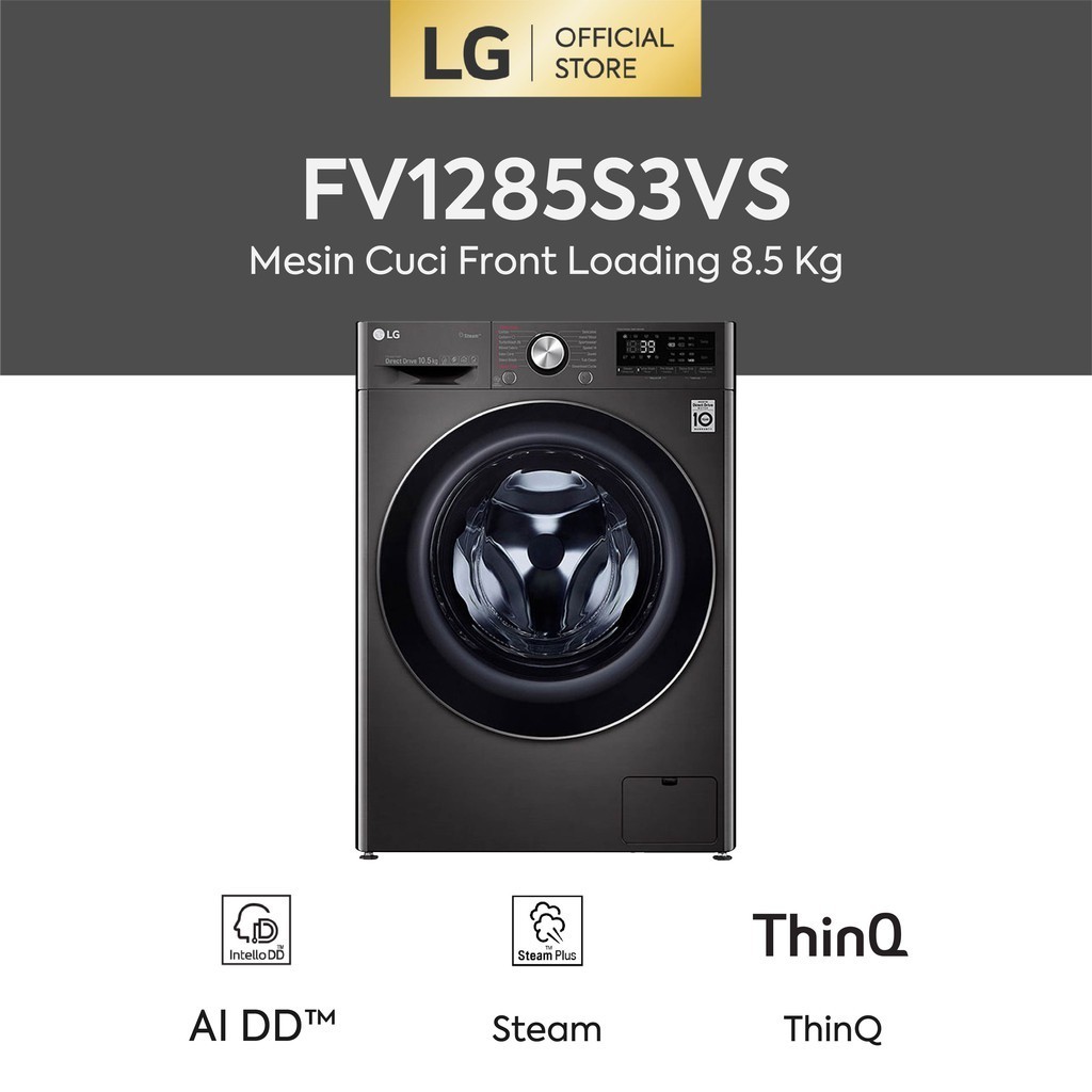 Jual LG Mesin Cuci Front Load 8,5kg - AI DD dengan Steam, ThinQ dengan ...