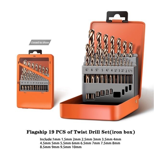 Jual 【Ready Stock COD】Drill Bit HSS 13 pcs/set - Kugel Mata Bor Besi ...