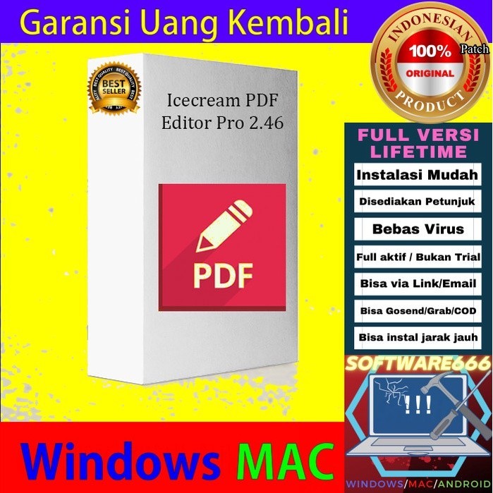 Jual Software Edit PDF: Icecream PDF Editor Pro 2 [WIN] - SOFTWARE - APLIKASI - PC | Shopee ...