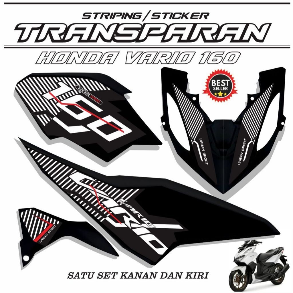 Jual STIKER MOTOR STRIPING VARIO 160 STICKER VARIASI TRANSPARAN UV ...