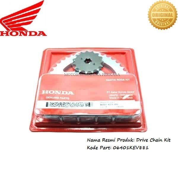 Jual Rantai Roda Kit (Drive Chain Kit) – Supra , 06401KEV881 , HONDA ORIGINAL 100% | Shopee ...