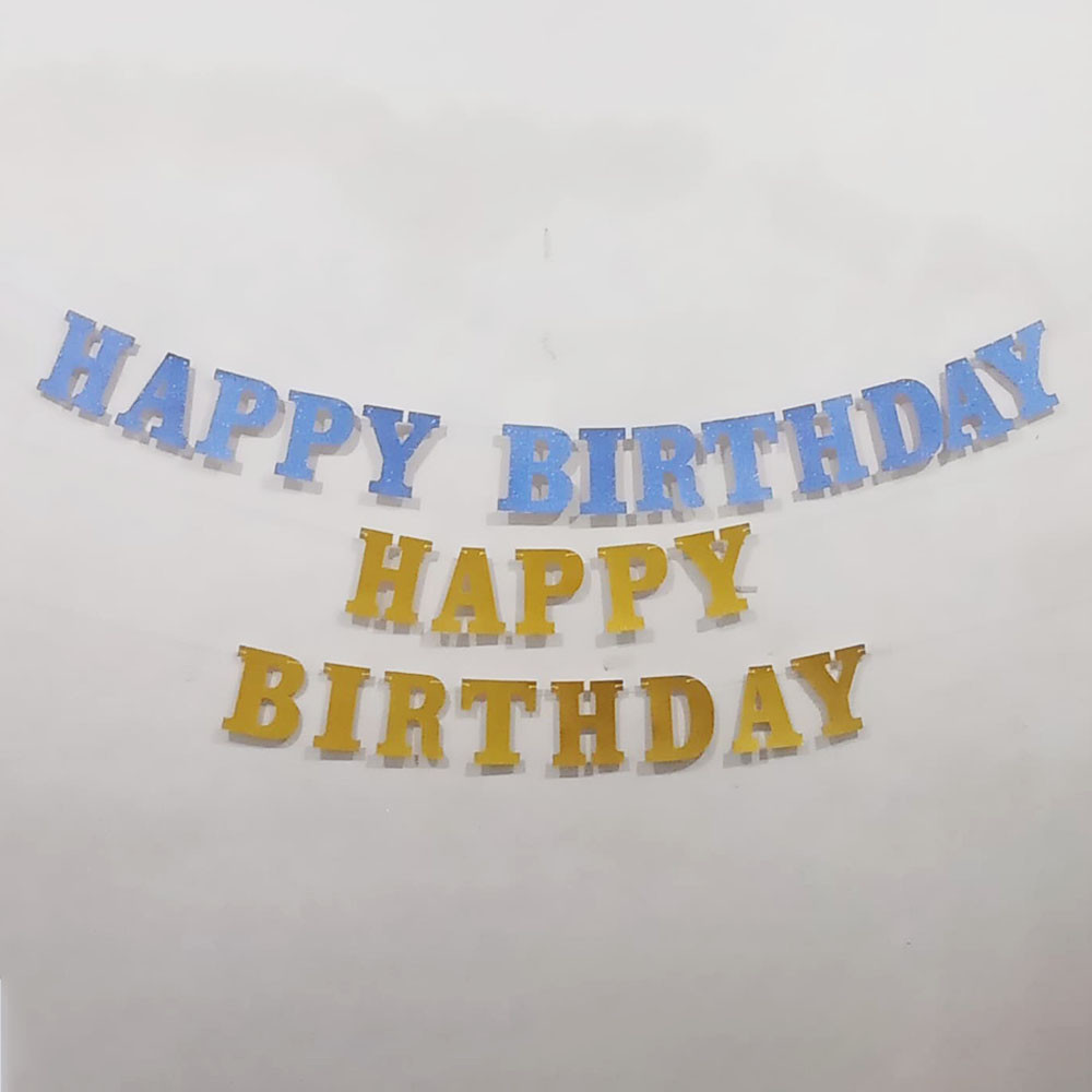 Jual Kiara Banner Happy Birthday Warna Warni Backdrop Pesta Bendera ...