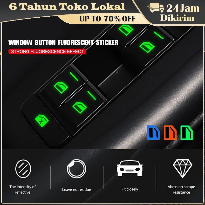 Jual Stiker Tombol Mobil/Sticker Lampu Interior Panel Laser Mobil/Car ...