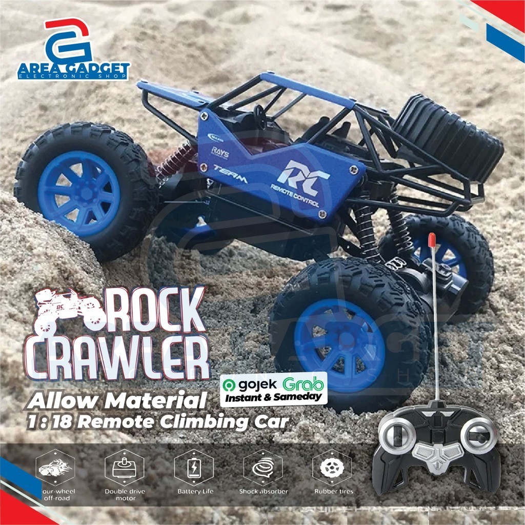 Jual Mobil RC Mainan REMOTE CONTROL ROCK CRAWLER RC 1:18 Monster Truck ...