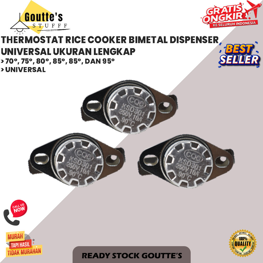 Jual THERMOSTAT RICE COOKER BIMETAL DISPENSER UNIVERSAL UKURAN LENGKAP (GS) | Shopee Indonesia