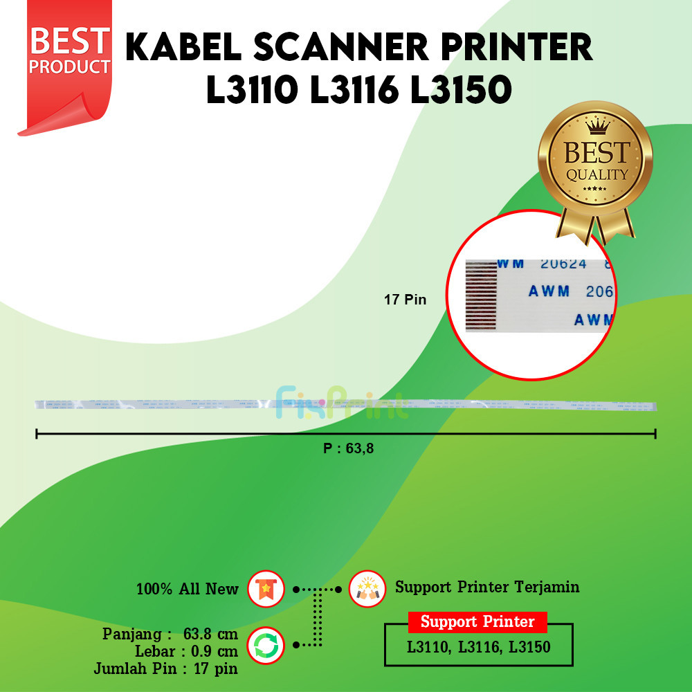Jual Kabel Scanner Printer Epson L3110 L3116 Flexible Cable Scan L3150 ...