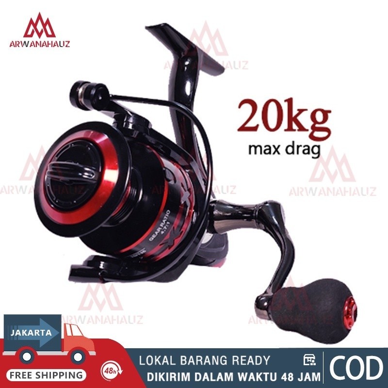 Jual reel pancing besi 20kg max drag CNC handle Alat Gulungan Pancing fishing reel murah reel ...