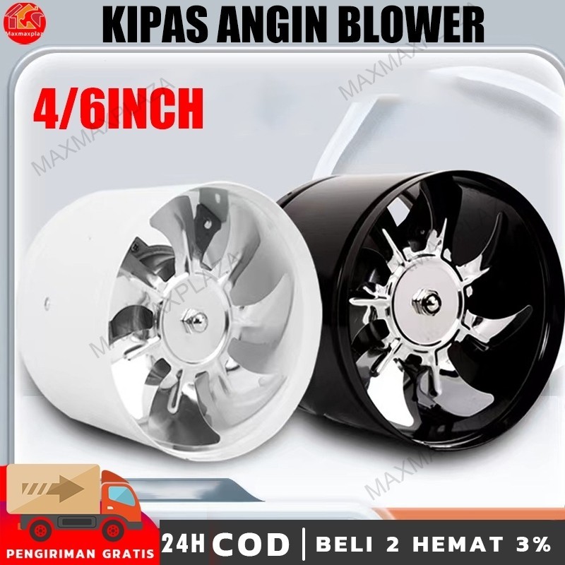 Jual Blower Exhaust/Kipas angin blower 4Inch Inline Duct Exhaust Fan ...