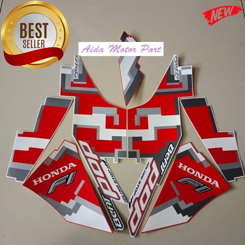 Jual Striping Stiker Polet Decal Polet Lis honda beat pop iss 2017 2018 ...