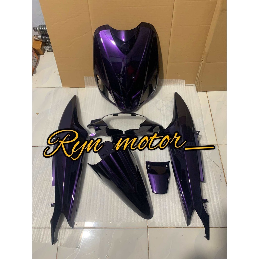 Jual cover body full halus yamaha mio sporty hitam lembayung ungu ...