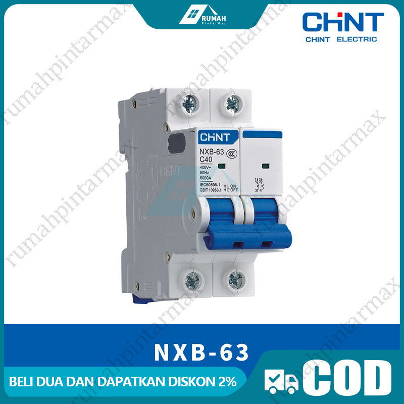 Jual Chint RCBO + MCB NXBLE-63 1P+N 2P 3P+N 6A 10A 16A 20A 25A 32A 40A 50A 63A 6kA 30MA | Shopee ...