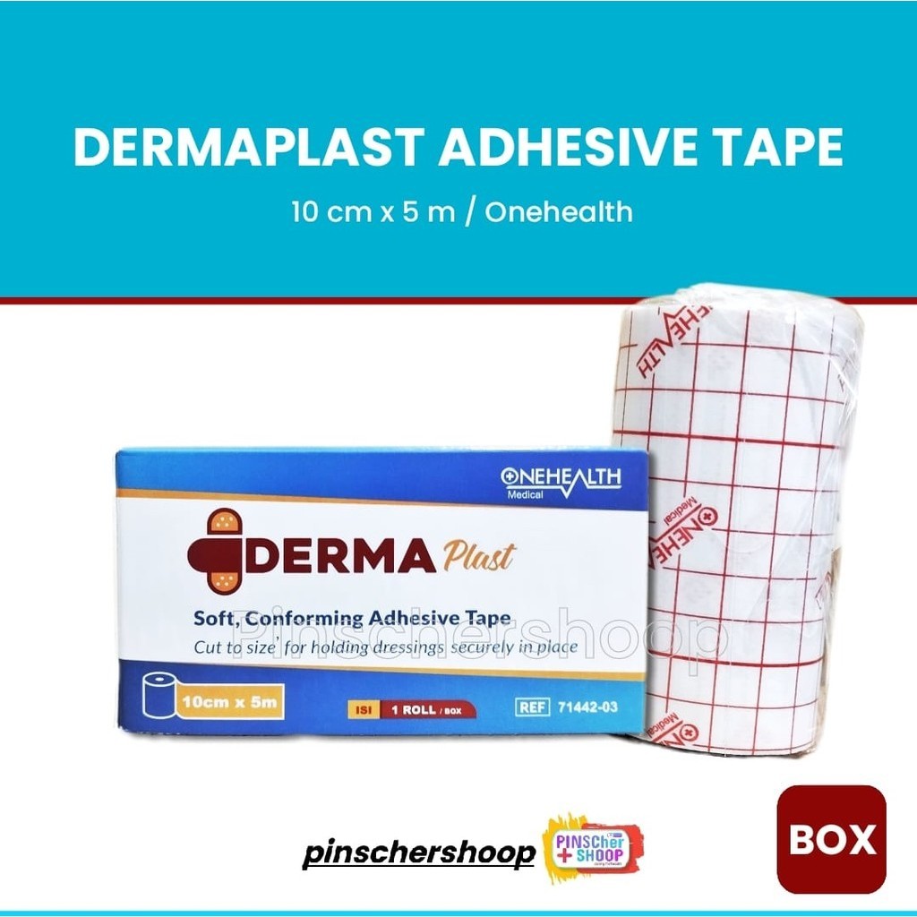 Jual Dermaplast Adhesive Tape 10 cm x 5 m Onehealth Plester Non Woven ...