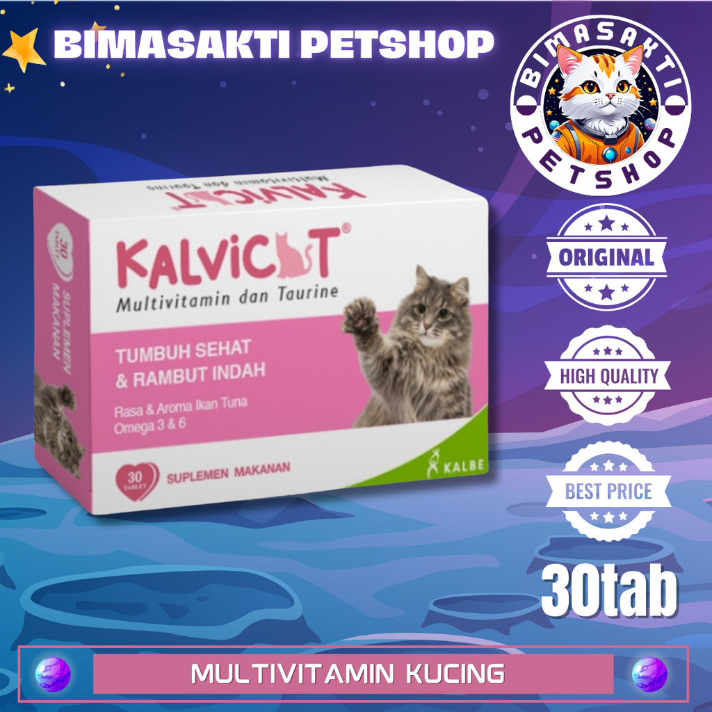 Jual Kalvicat 30 Tablet Multivitamin Kucing by Kalbe | Shopee Indonesia