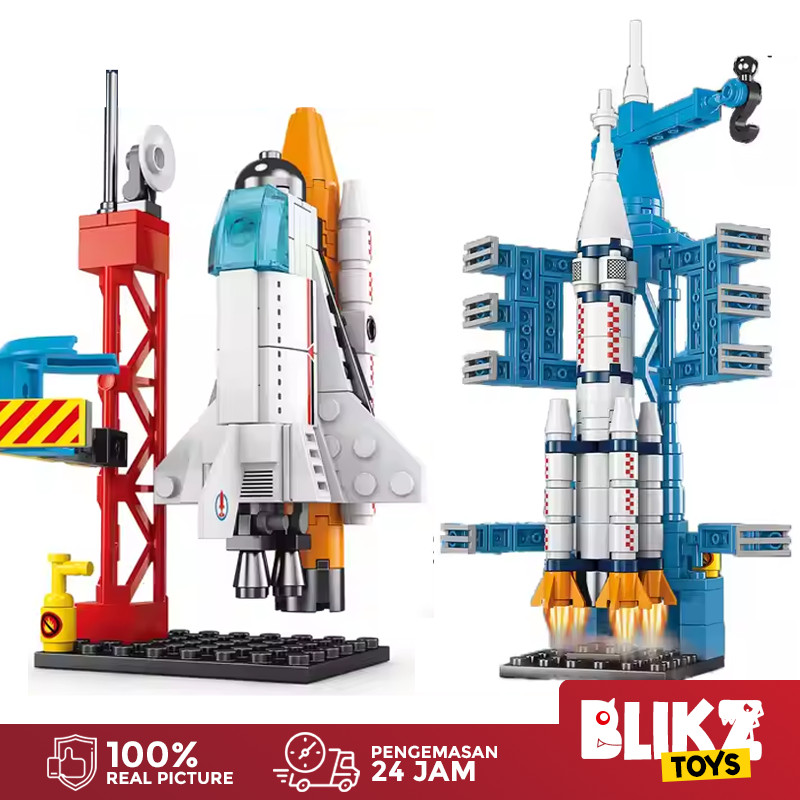 Jual BLIKZ Brick Mini Roket SPACE SHUTTLE Miniatur Pesawat Luar Angkasa ...