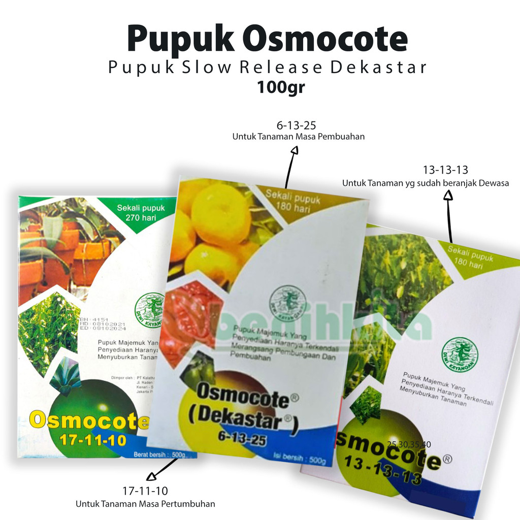 Jual Pupuk Osmocote Dekastar 100gr Pupuk Tanaman Slow Release | Shopee ...