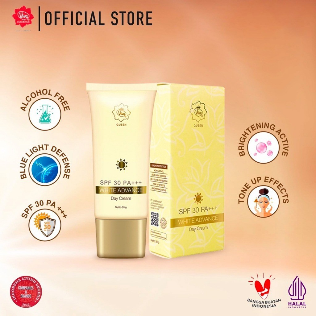 Jual Viva Queen White Advance Day SUNSCREEN Cream SPF 30 PA+++ with ...