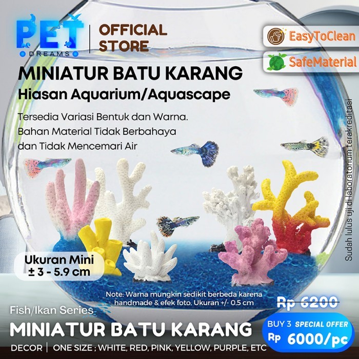 Jual Dekorasi Hiasan Aquarium Coral Terumbu Karang Artificial Coral Fish Tank Decoration Ornamen ...