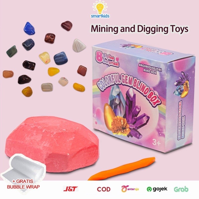 Jual Gem Dig Treasure Hunter/Dig out / blind box /mainan anak edukasi ...