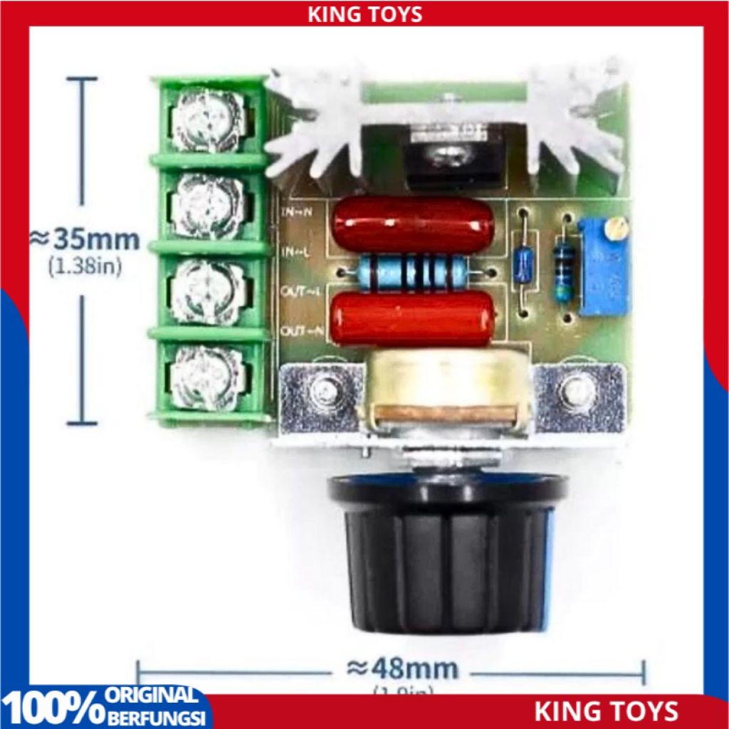 Jual Modul Dimmer 220 V AC Pengatur Suhu, Cahaya, Kecepatan Gerinda Bor Regulator Kontrol Speed ...