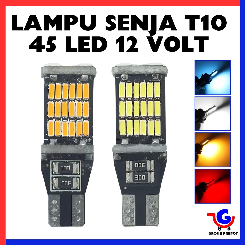 Jual Lampu Sen Dajjal T10 45 LED Lampu Senja Sein Kota T10 T15 Super Bright Canbus SMD Universal ...