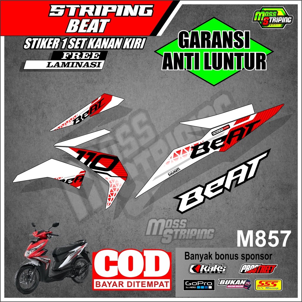Jual Sticker Stiker Striping Motor Honda Beat Esp Street Fi New 2016 ...