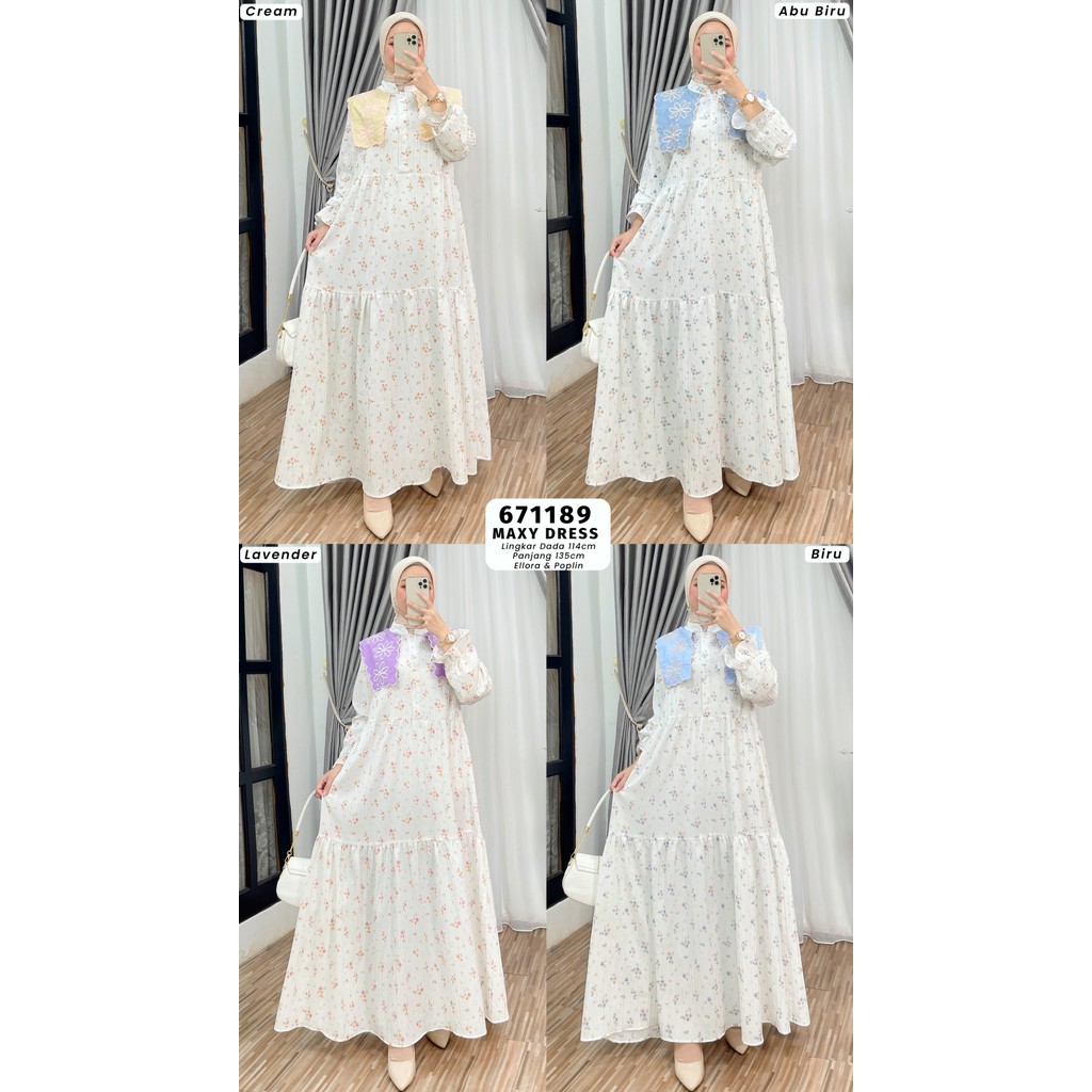 Jual EXTU HERITAGE - Velisa Maxy Dress Bahan Ellora Poplin Elegan, Adem ...
