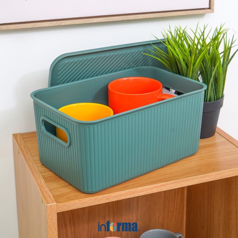 Jual Informa 28.7x19x13 cm Kotak Penyimpanan Dengan Tutup - Hijau Kotak ...