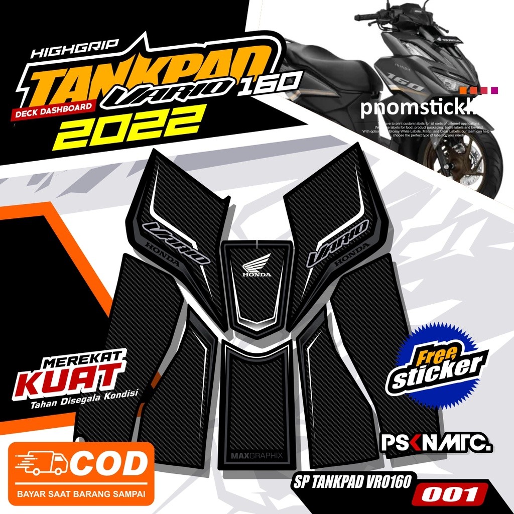 Jual Tankpad Vario 160 Tebal Striping Vario 160 Pelindung Dashboard ...