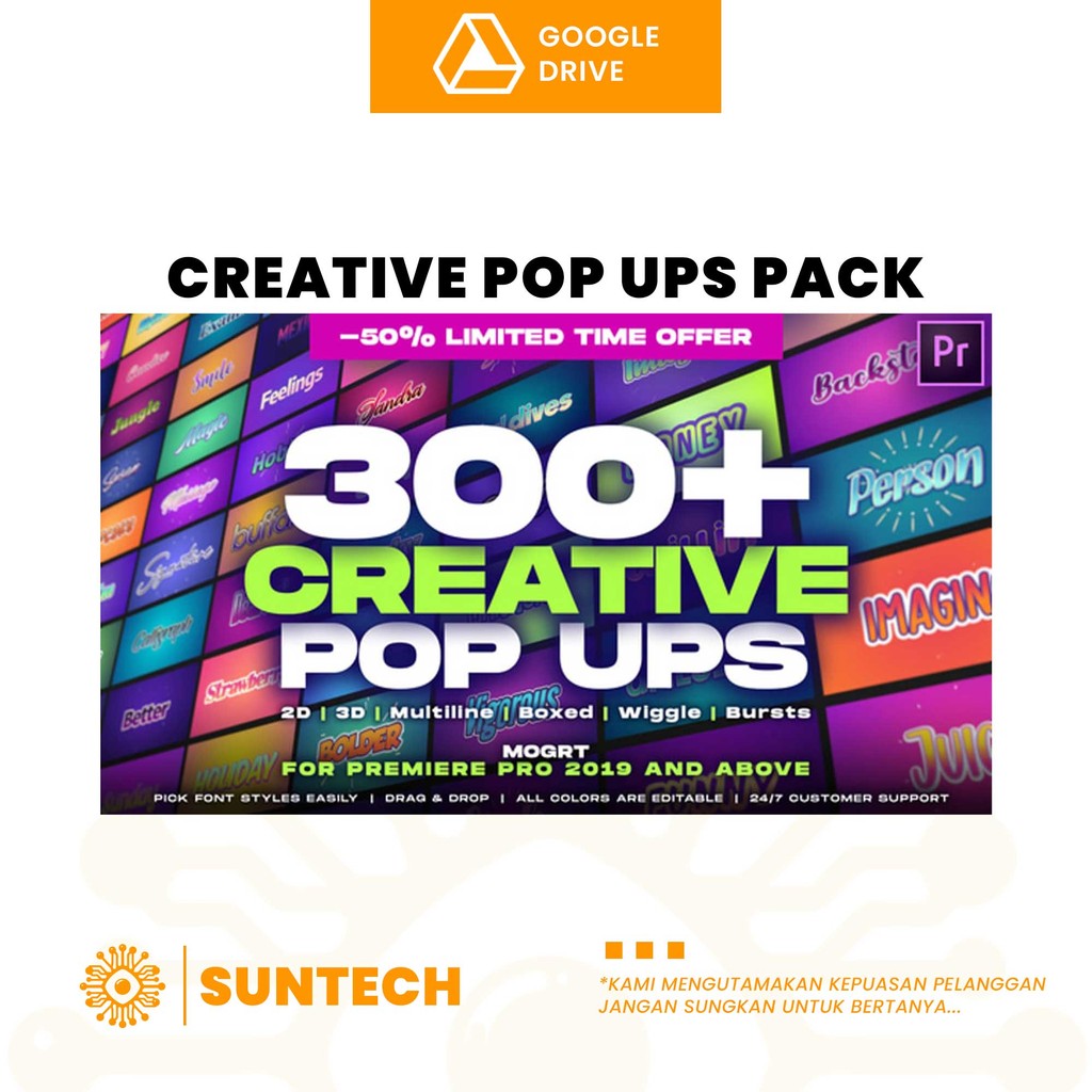 Jual CREATIVE POP UPS PACK | PREMIERE PRO | Shopee Indonesia