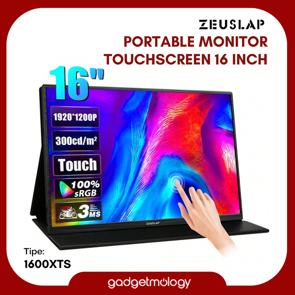 Jual ZEUSLAP / TAFFWARE Portable Monitor IPS 16 Inch 1920x1200P without ...