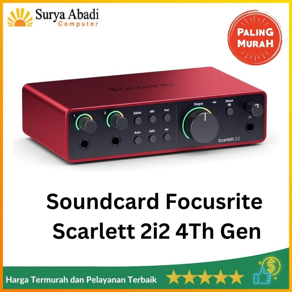 Jual Soundcard Focusrite Scarlett 2i2 4Th Gen Usb Audio Interface ...