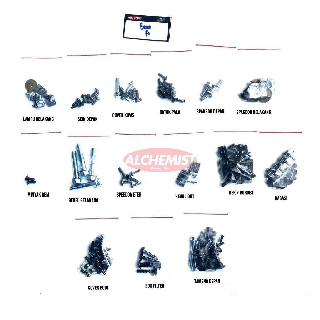 Jual Baut Beat FI Full Set / Baud Honda Beat FI Full Body / Baut Baud ...