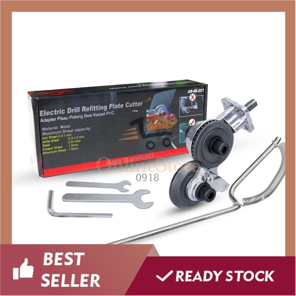 Jual ORIGINAL Adaptor Bor Pemotong Seng - Alat Adapter Drill Plate Cutter Alat Potong Gunting ...