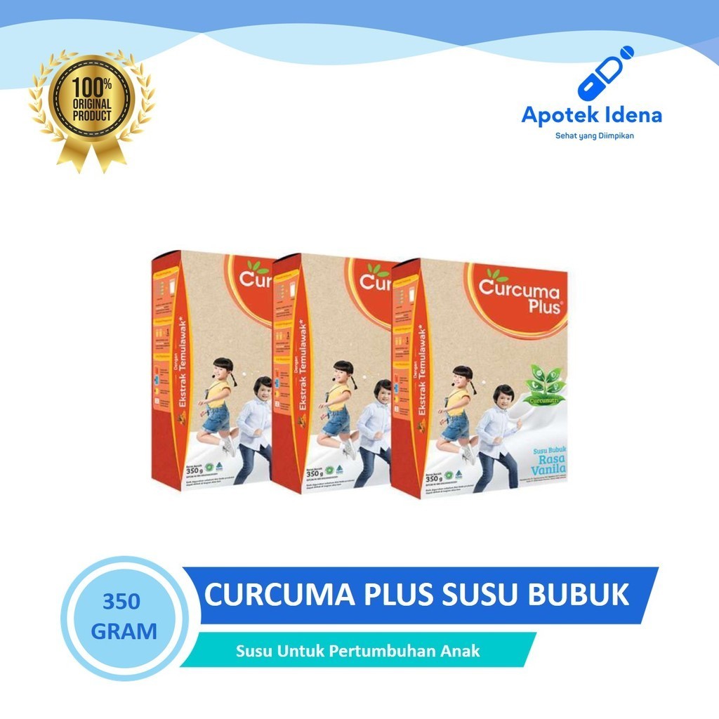 Jual CURCUMA PLUS SUSU BUBUK EKSTRAK TEMULAWAK RASA COKLAT VANILA MADU ...