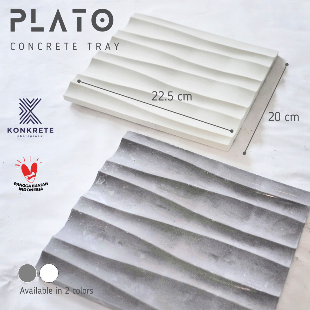 Jual Plato Concrete Tray - Large Beton Coaster - Tatakan Piring Semen ...