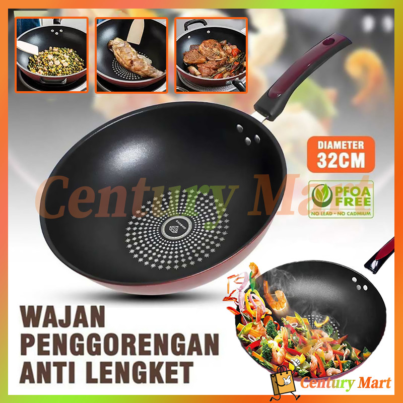 Jual Wajan Teflon Diamond 32cm/Penggorengan Anti Lengket Batu Medis ...