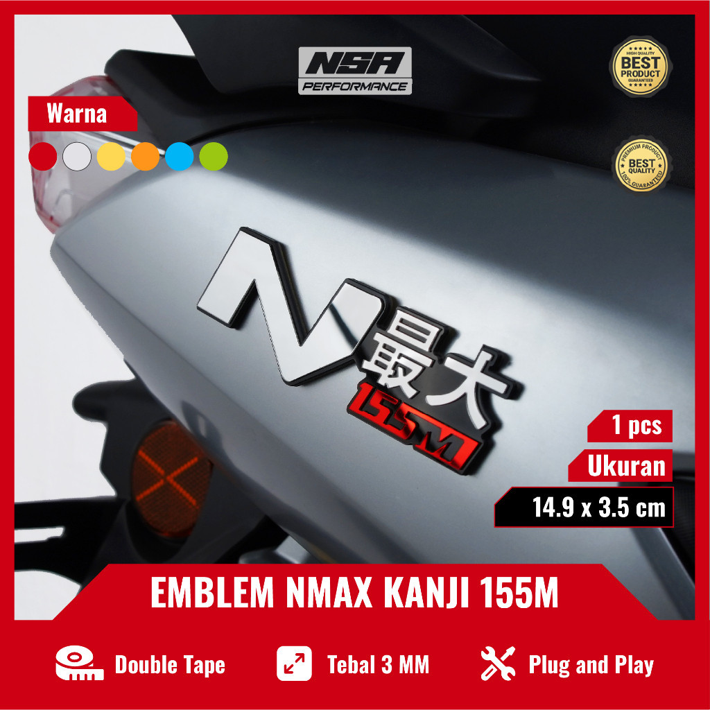 Jual NSA EMBLEM NMAX KANJI 155M LOGO NMAX JEPANG BUKAN STIKER ATAU ...