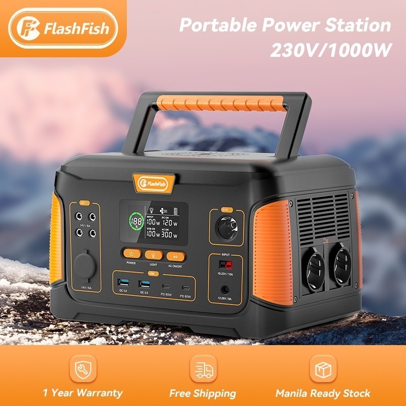 Jual Flashfish 1000W Power Generator Portable Power Station Genset Solar | Shopee Indonesia