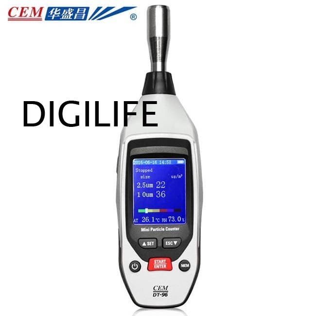 Jual Particle Counter CEM Instruments Debu Polusi Tester DT-96 Meter ...