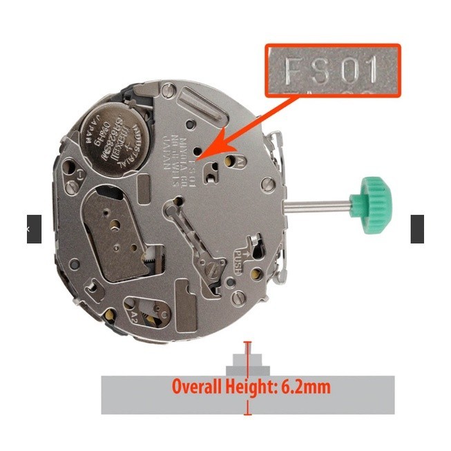 Jual Mesin Jam Tangan FS01 FS 01 Chrono 2 6 10 Original | Shopee Indonesia