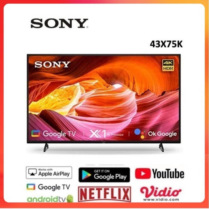 Jual SONY 4K GOOGLE TV 43X75K / KD-43X75K 43 INCH DOLBY AUDIO ANDROID ...