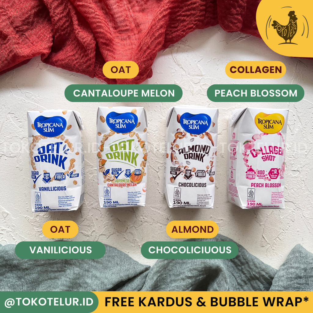 Jual TROPICANA SLIM - Oat / Almond / Collagen Shot Drink 190 ml (RTD) Minuman Sehat Bebas Gula ...